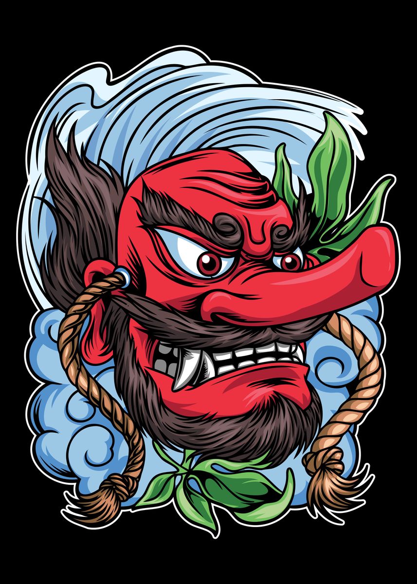 'Tengu Japanese Doll ' Poster, picture, metal print, paint by hendra ...