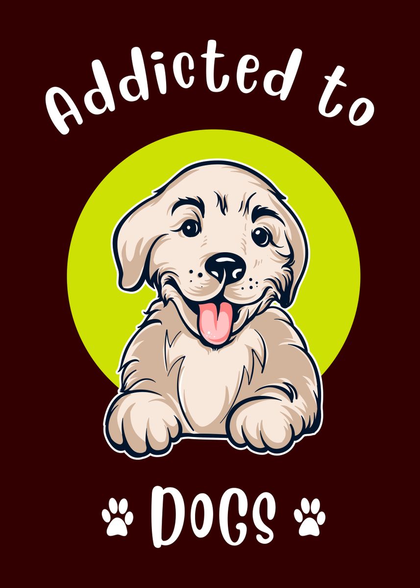'dog cute animal' Poster, picture, metal print, paint by Payton ...