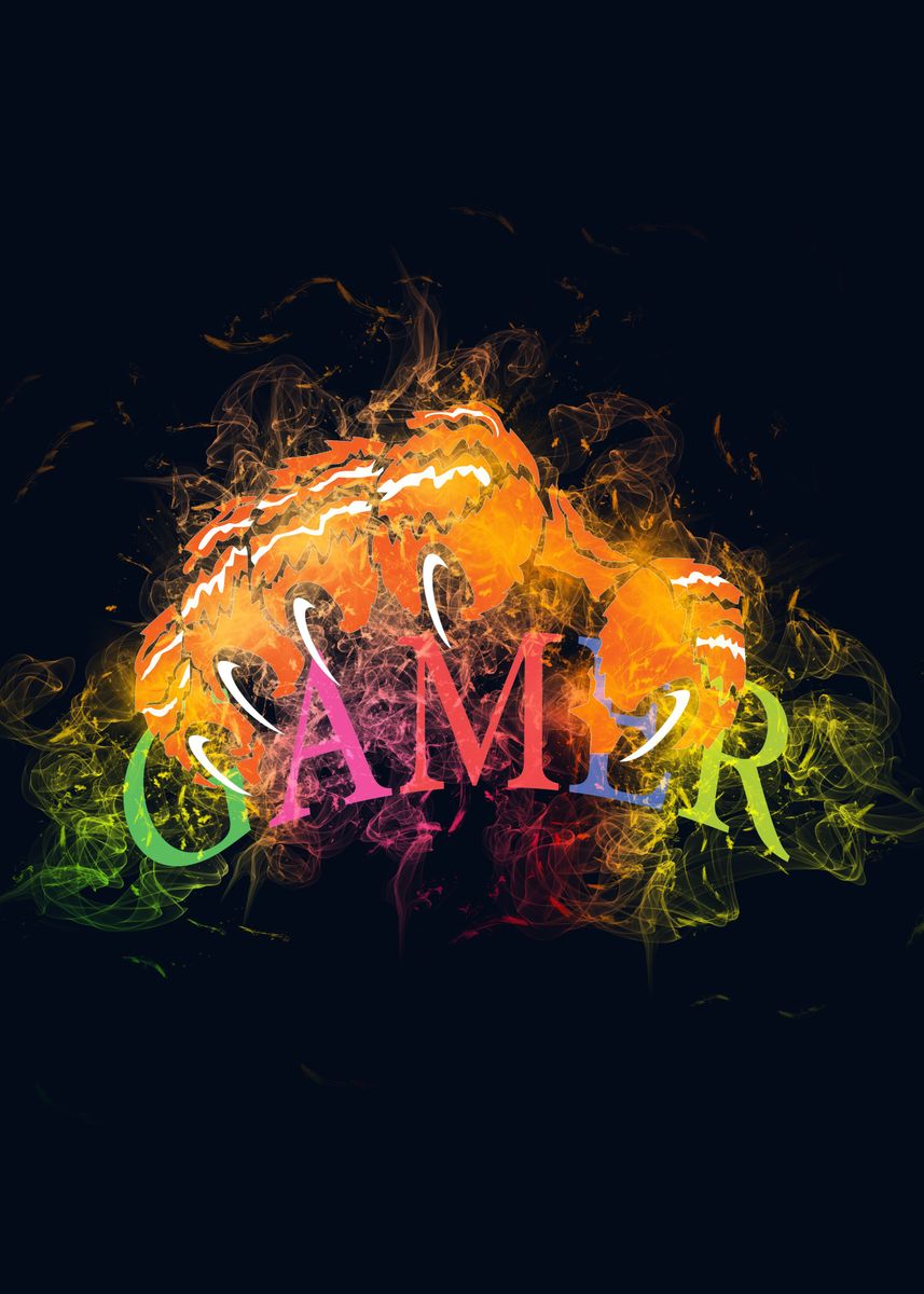 'gamer' Poster, picture, metal print, paint by Retal | Displate