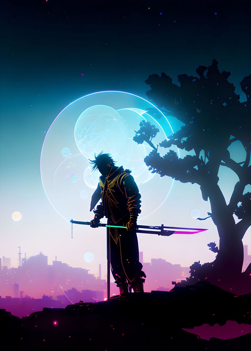 'Cyberpunk Samurai' Poster, picture, metal print, paint by SABSLABS ...