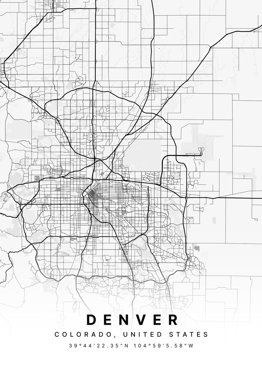 'Denver Colorado USA' Poster, picture, metal print, paint by Kemi ...