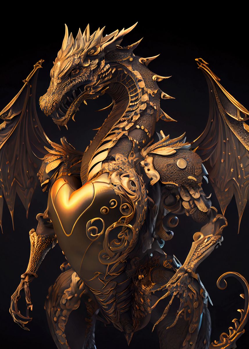 'Golden Dragon livery' Poster, picture, metal print, paint by Panther ...