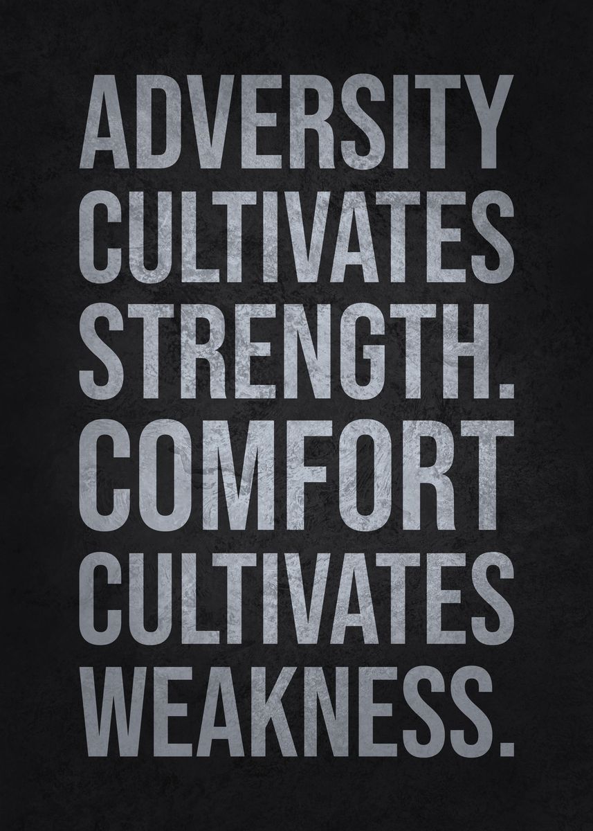 'Adversity vs Comfort' Poster, picture, metal print, paint by CHAN ...