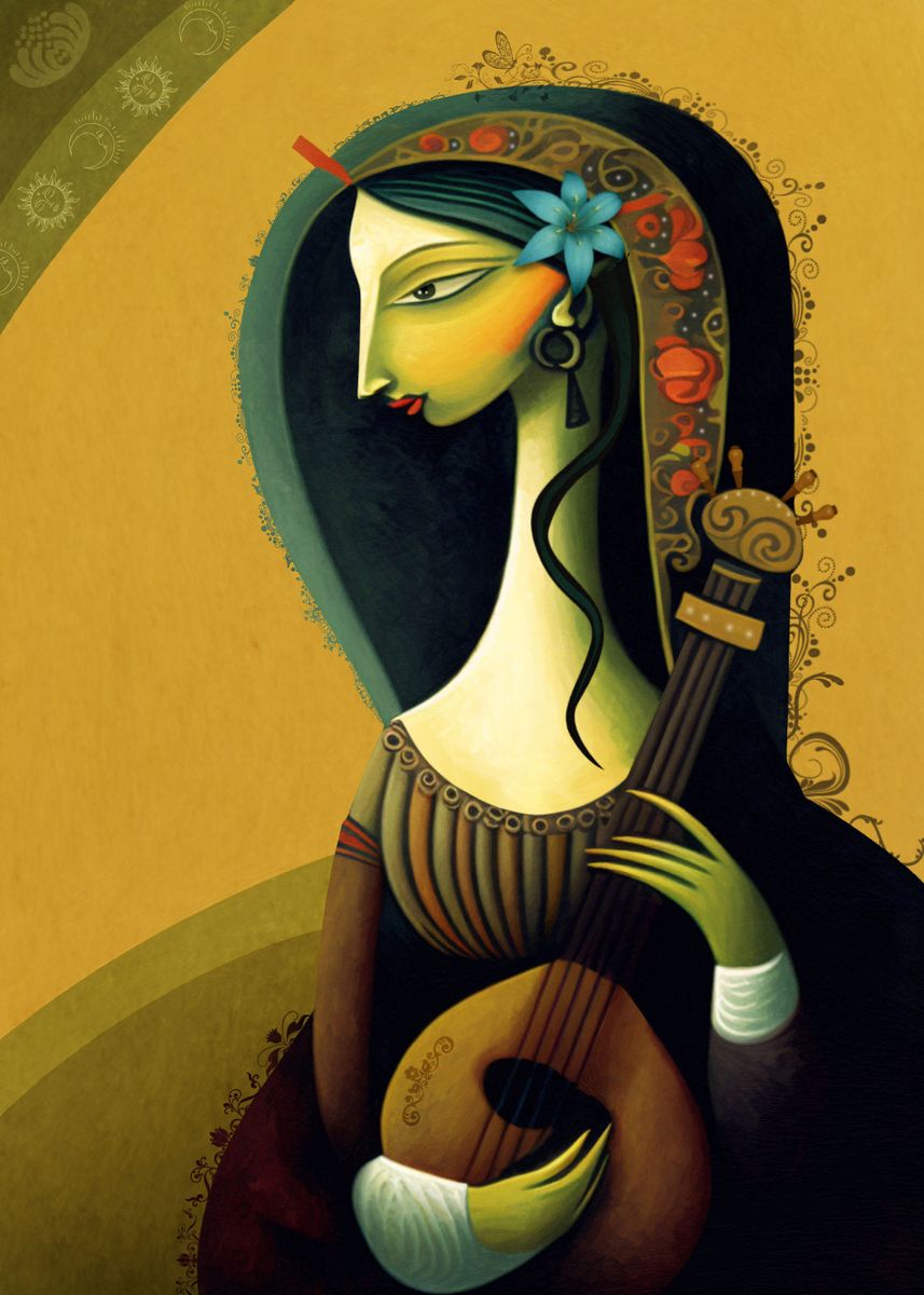 'The lute player' Poster, picture, metal print, paint by David ...