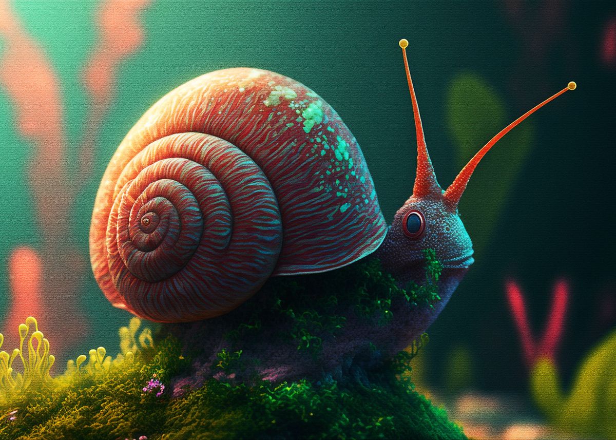 'Snail Portrait' Poster by Muh Asdar | Displate