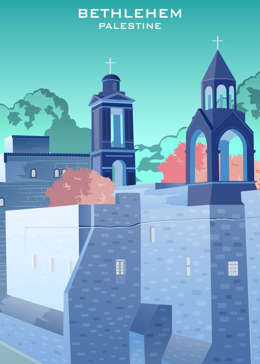 'Bethlehem Palestine Art' Poster by Omar Kanan | Displate