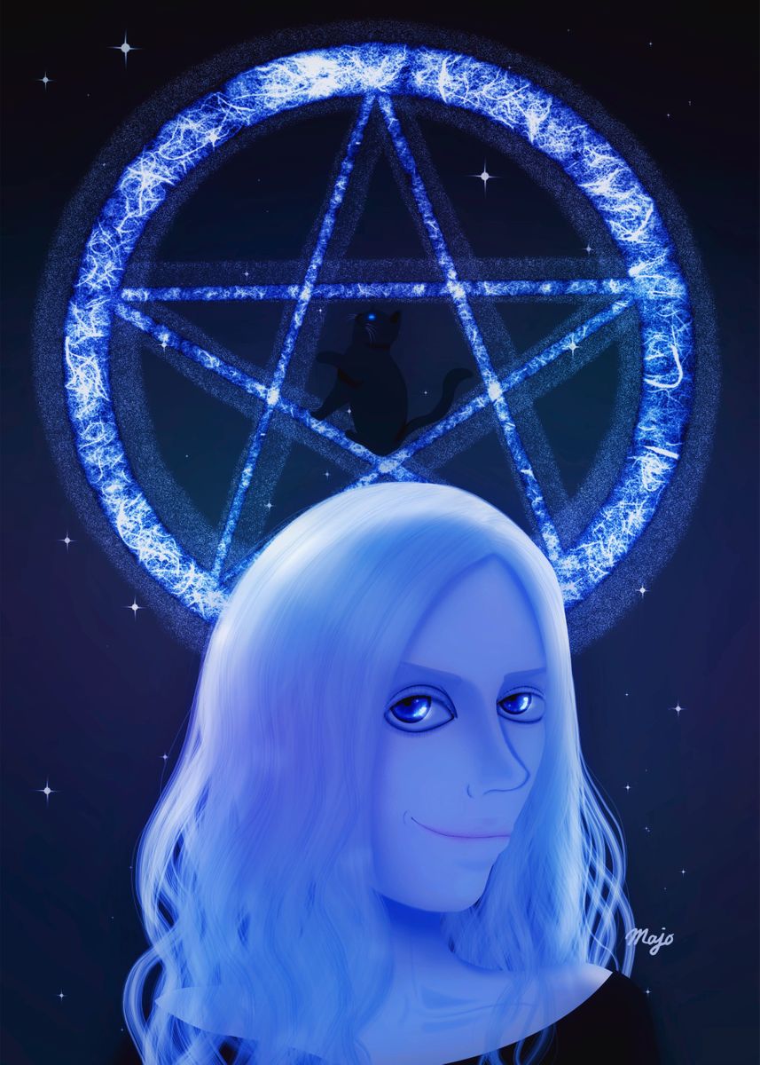 'Witchs Fearless Smile' Poster, picture, metal print, paint by Majo Art ...