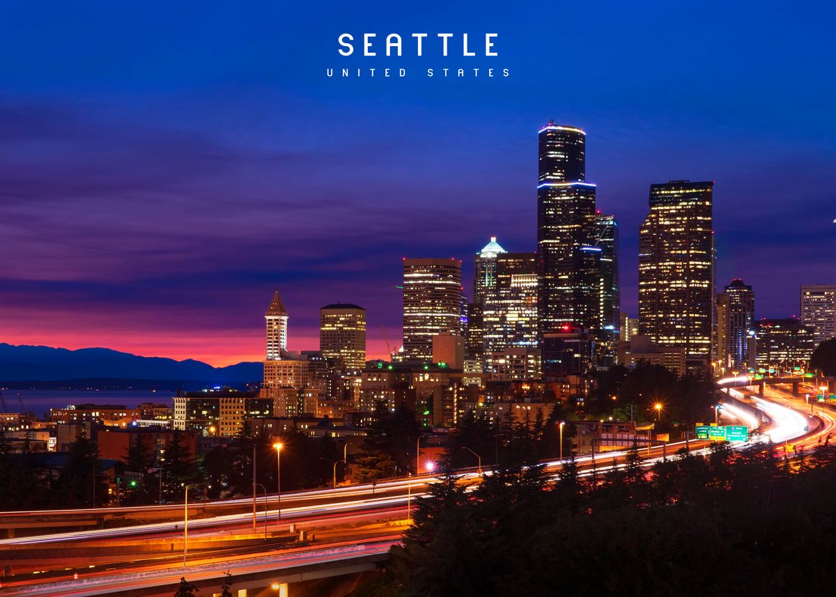 'Seattle ' Poster by Big City | Displate