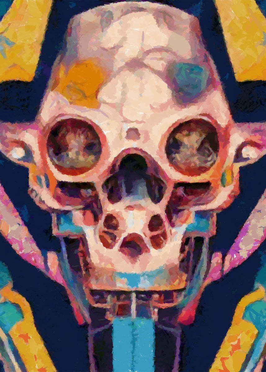 'Abstract mask portrait' Poster, picture, metal print, paint by Dark ...