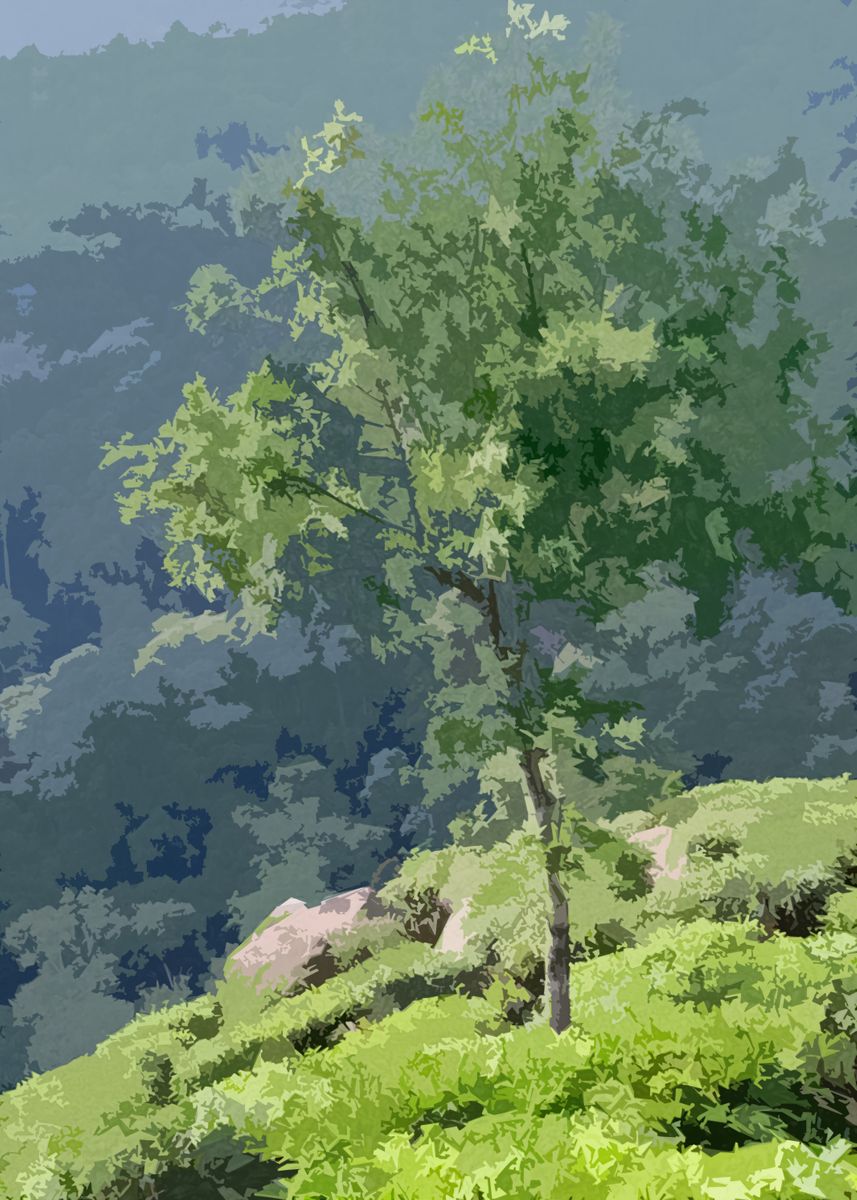 'Nostalgic Tree' Poster, picture, metal print, paint by Gani Bijish ...