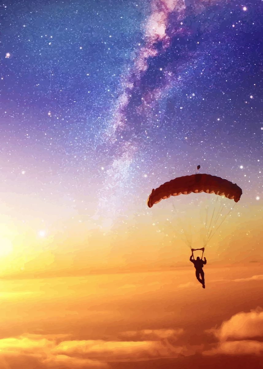 'skydiving' Poster by irithel jhonson | Displate