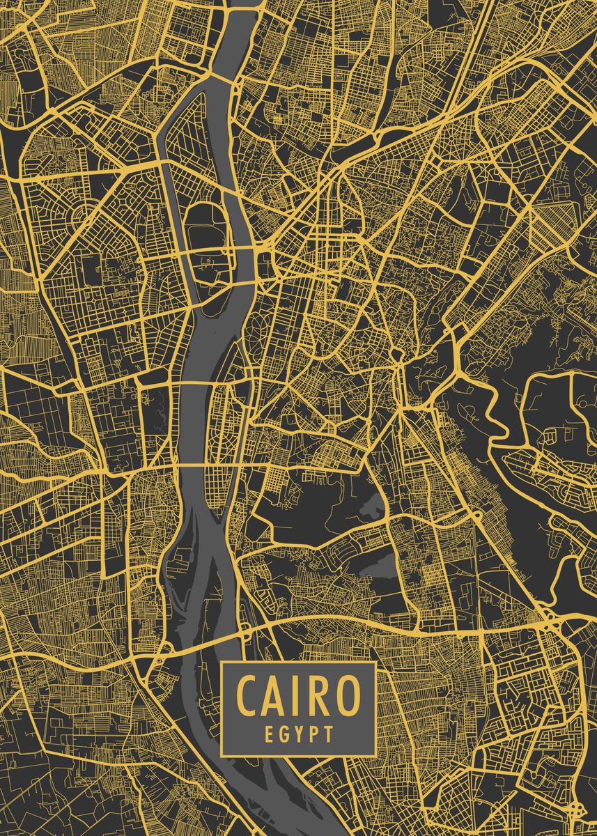 'Cairo' Poster, picture, metal print, paint by Miracle Studio | Displate