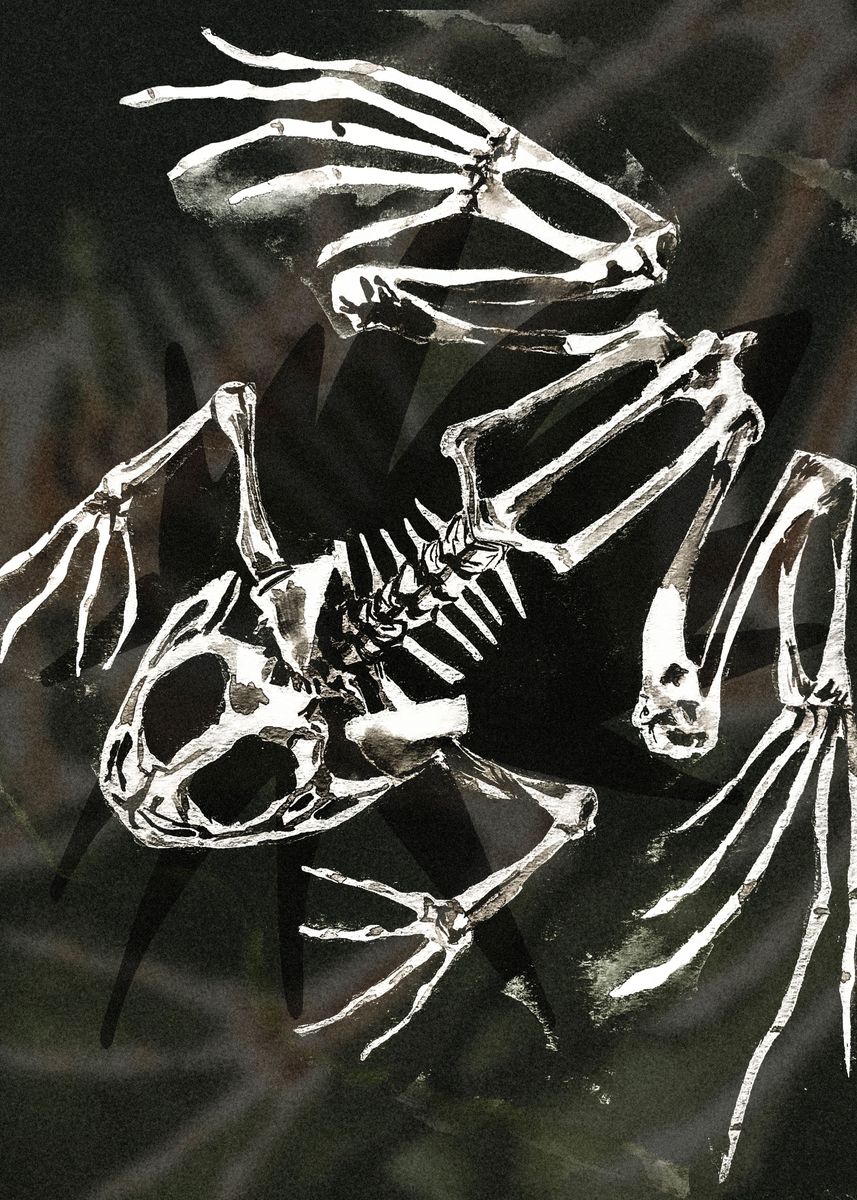 'Frog Farewell Dark' Poster, picture, metal print, paint by nevenasloth ...