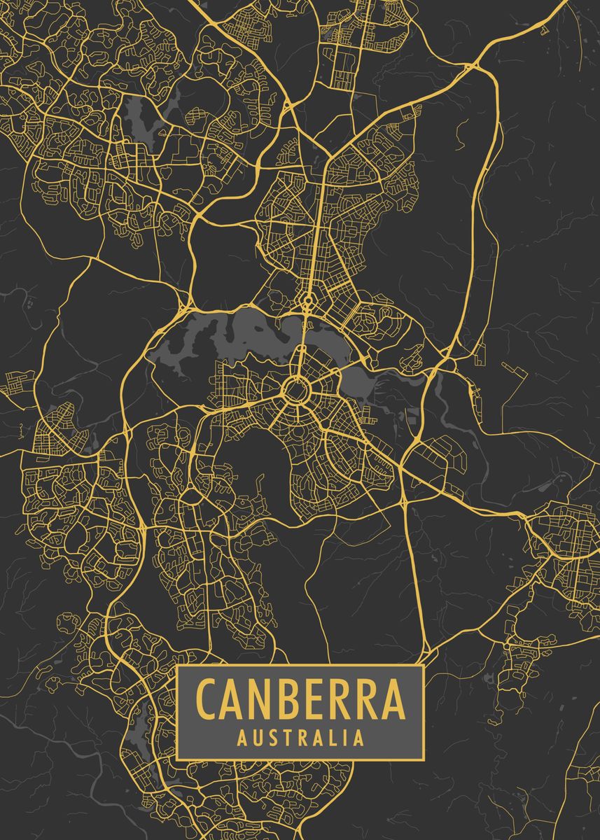 'Canberra' Poster, picture, metal print, paint by Miracle Studio | Displate