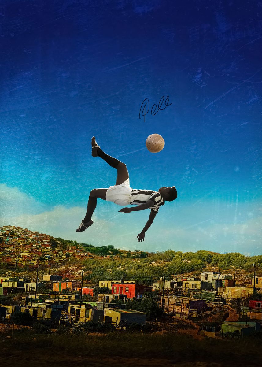 'Pele' Poster, picture, metal print, paint by Dat Luong | Displate