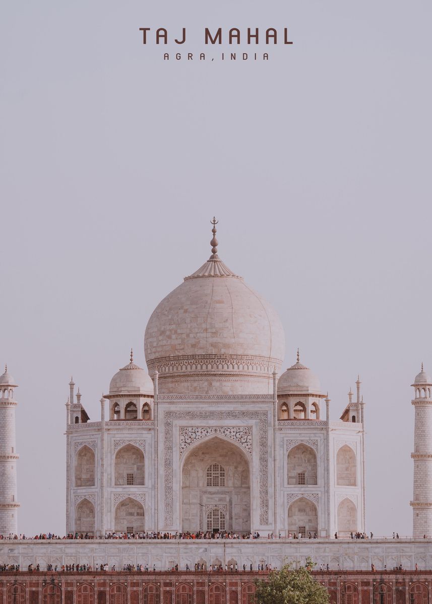 'Taj Mahal ' Poster, picture, metal print, paint by Famous City | Displate