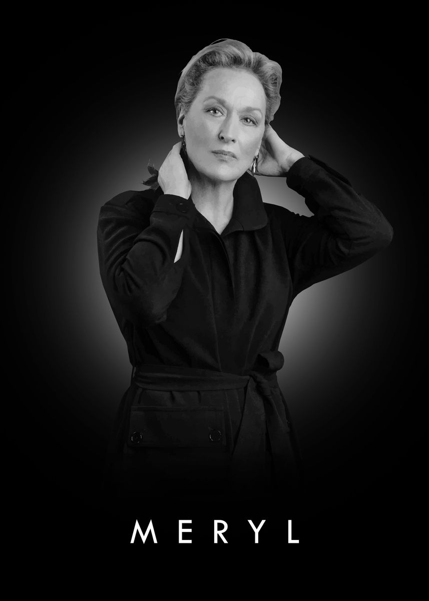 'Meryl Streep' Poster, picture, metal print, paint by Bo Kev | Displate
