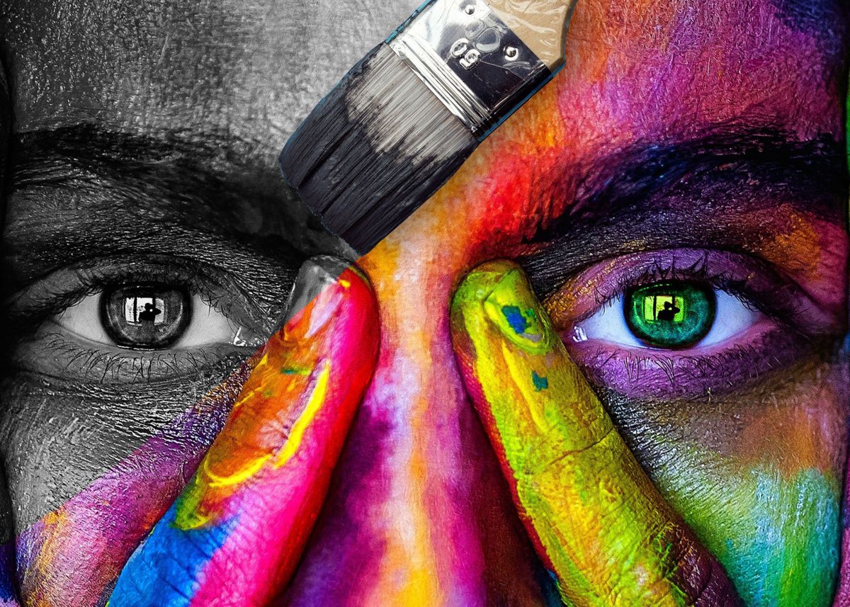 'face painting' Poster by MrNguyen HaTang | Displate