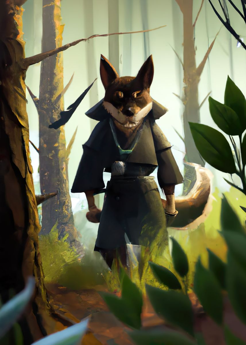 'Wandering Ronin' Poster, picture, metal print, paint by MoCreates Art ...