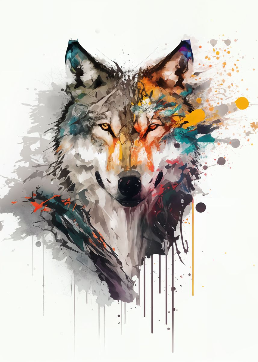 'Graffiti Wolf' Poster, picture, metal print, paint by DervlexArt ...
