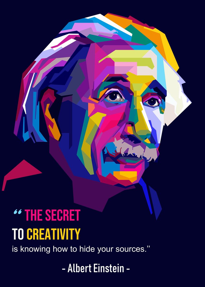 'albert einstein quotes' Poster, picture, metal print, paint by Musri ...