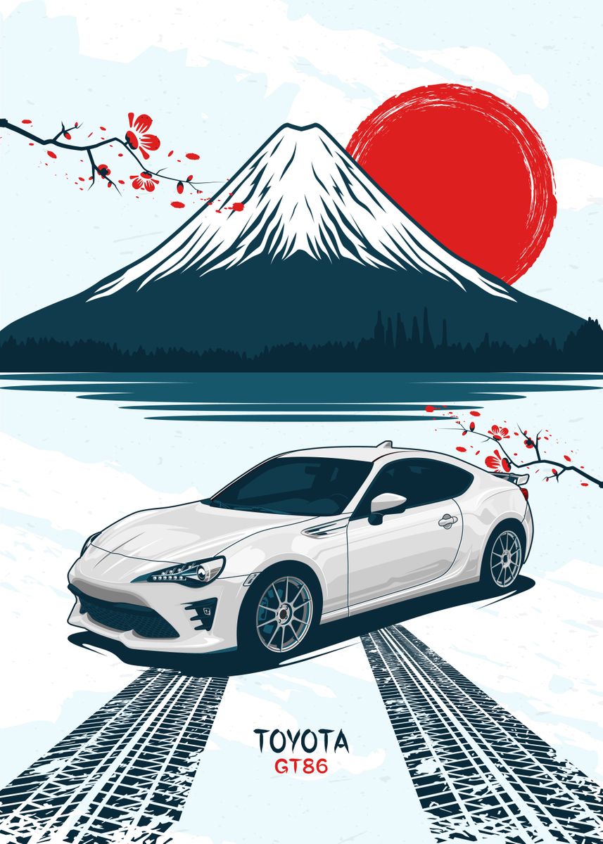 'Toyota GT86' Poster, picture, metal print, paint by Faissal Thomas ...