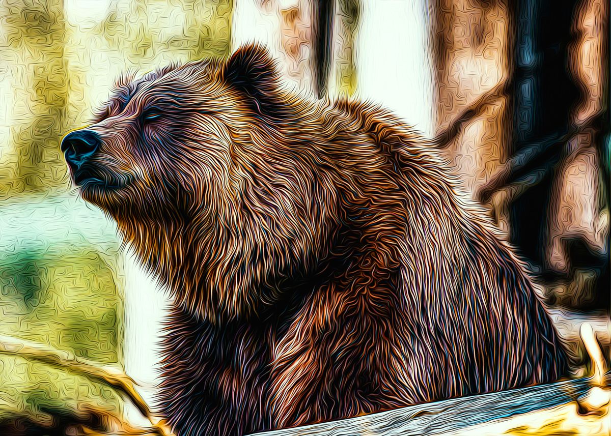 'Bear' Poster by Tiker Arts | Displate