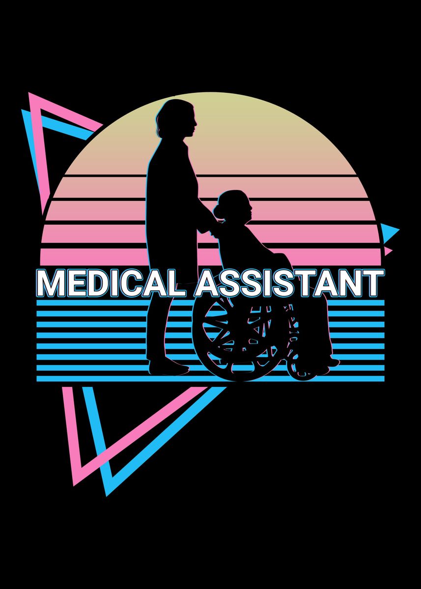 'Medical Assistant Retro' Poster, picture, metal print, paint by ...