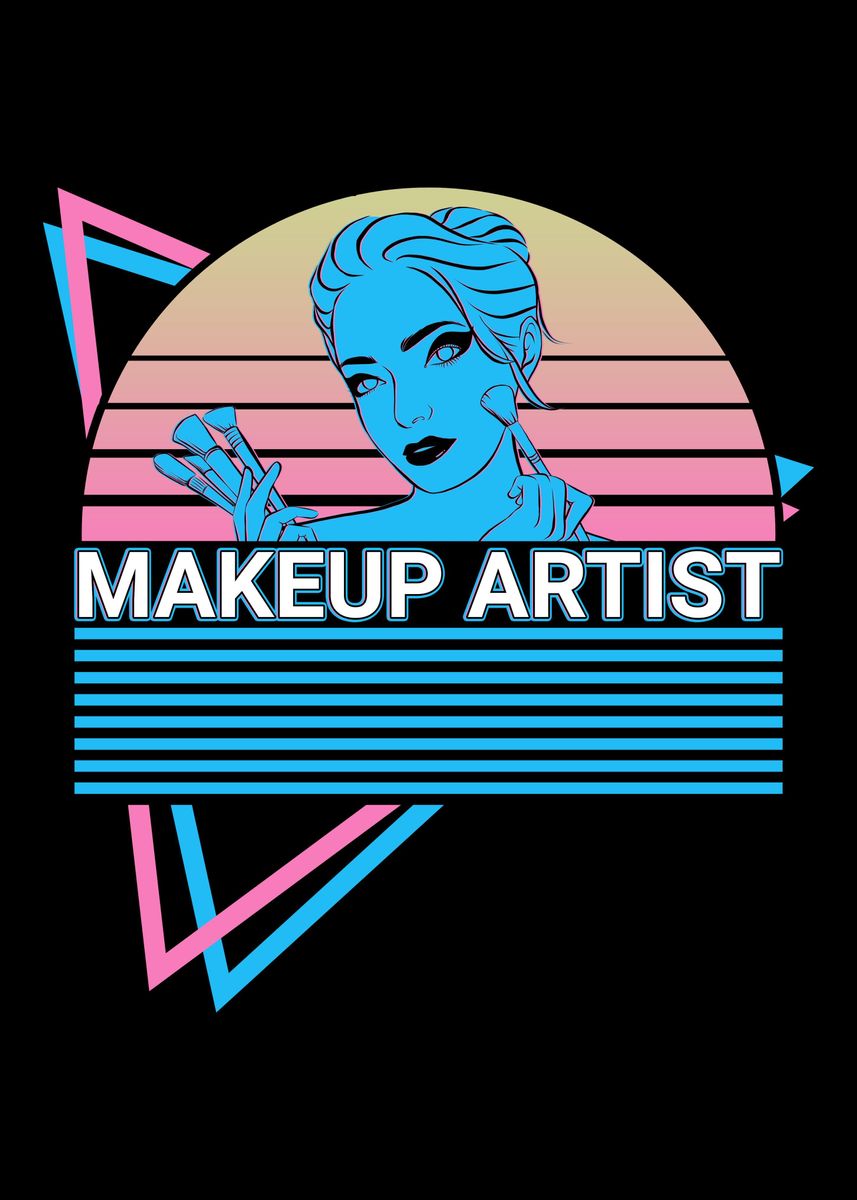 'Makeup Artist Retro' Poster, picture, metal print, paint by ...
