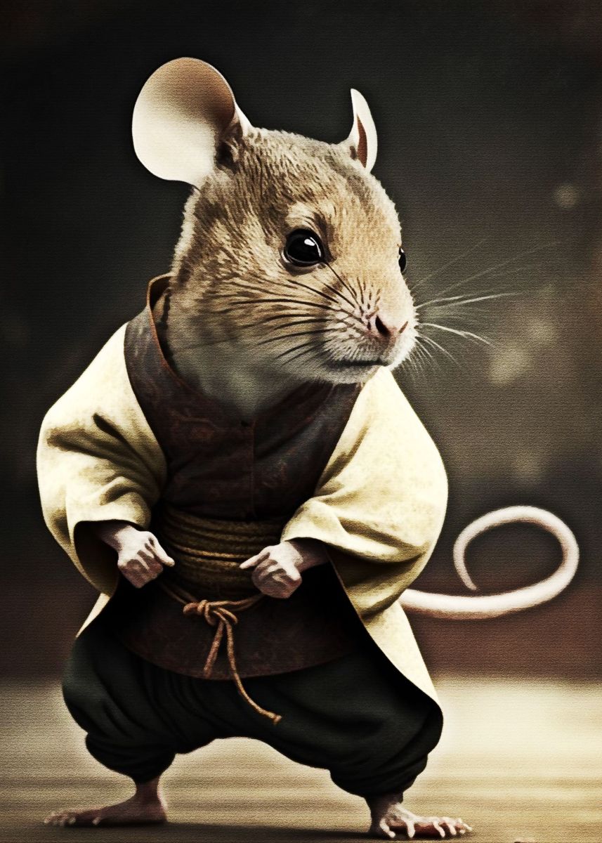 'Karate Mouse' Poster by Coffee Design | Displate