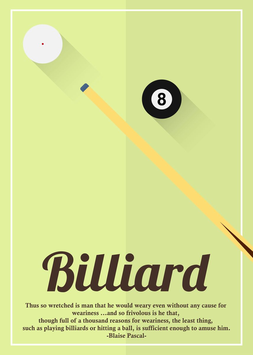 'Billiard' Poster by fay list.art | Displate