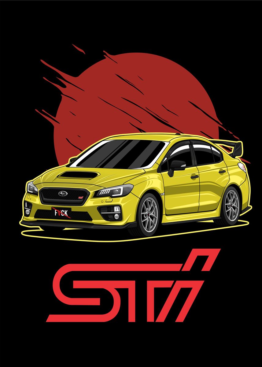 'Subaru Impreza WRX STI 18' Poster, picture, metal print, paint by Heru ...