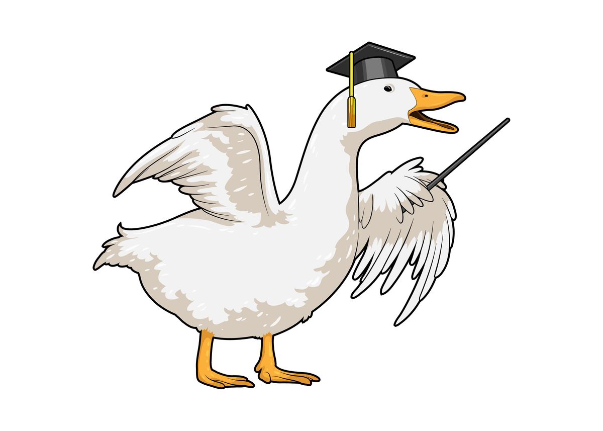 'Duck Professor Cylinder' Poster by Markus Schnabel | Displate