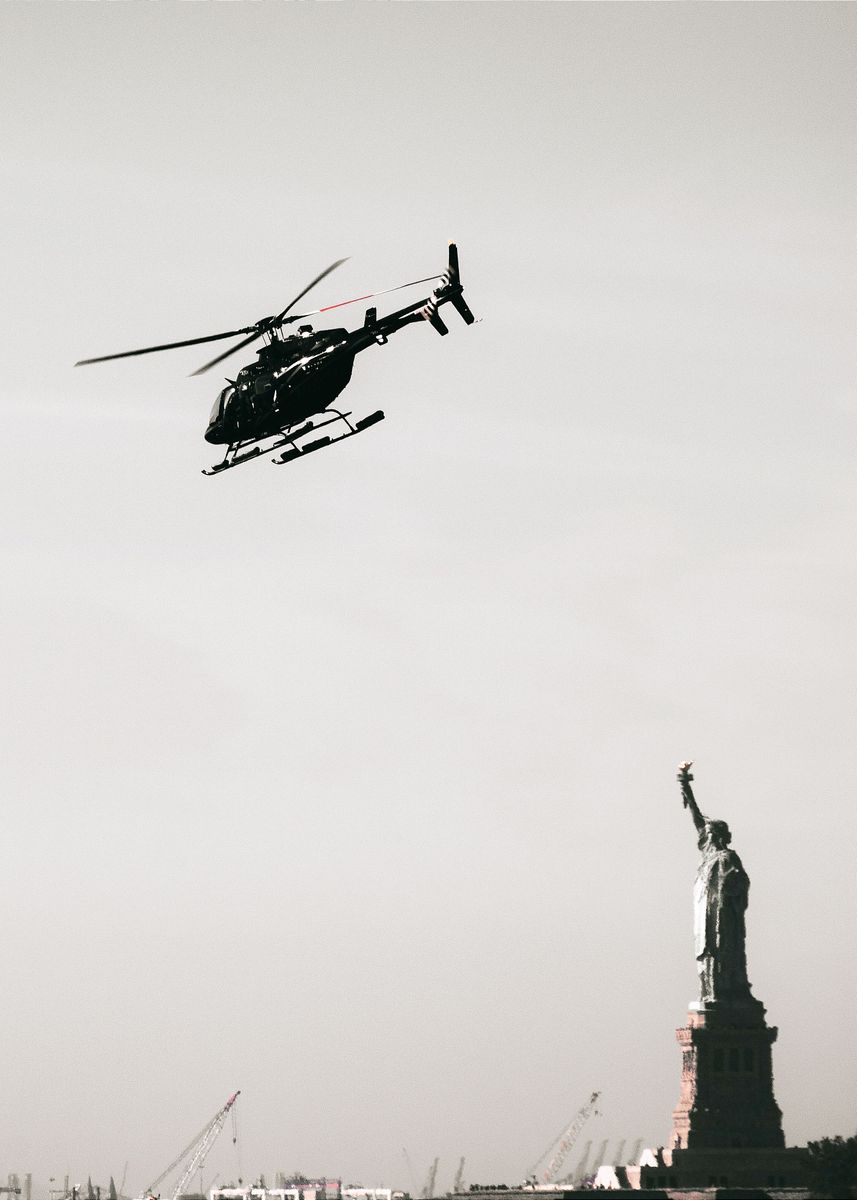 'Helicopter' Poster, picture, metal print, paint by Sam Gong | Displate