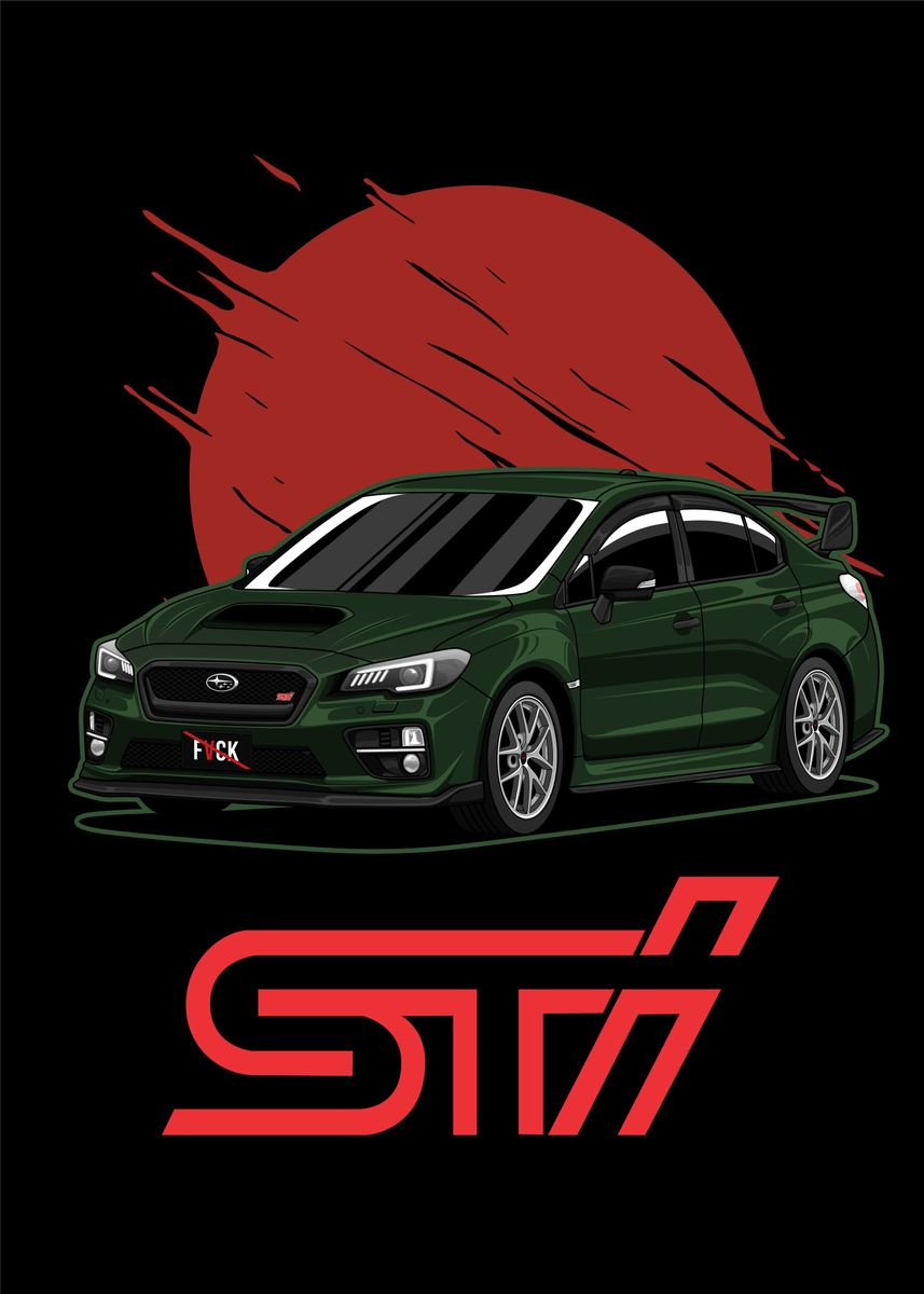 'Subaru Impreza WRX STI 19' Poster, picture, metal print, paint by Heru ...
