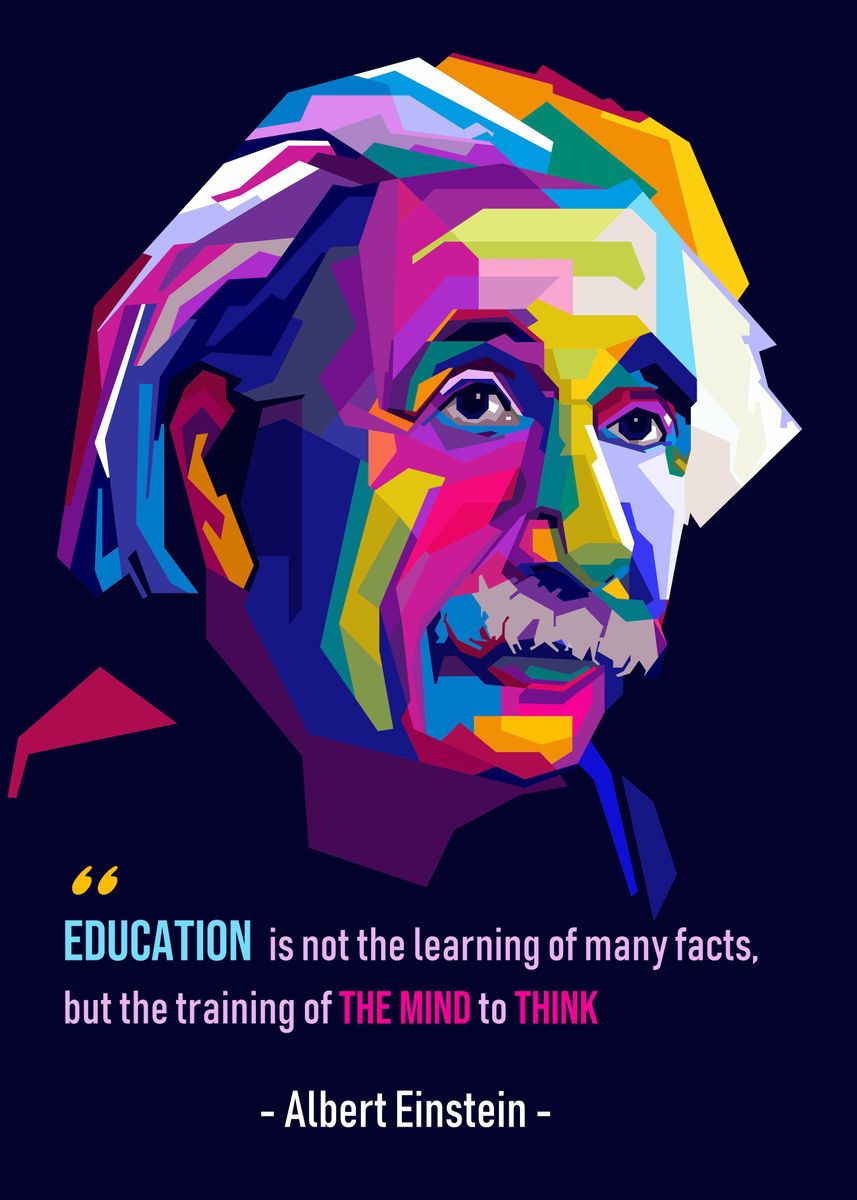 'Albert Einstein Quotes' Poster, picture, metal print, paint by Musri ...
