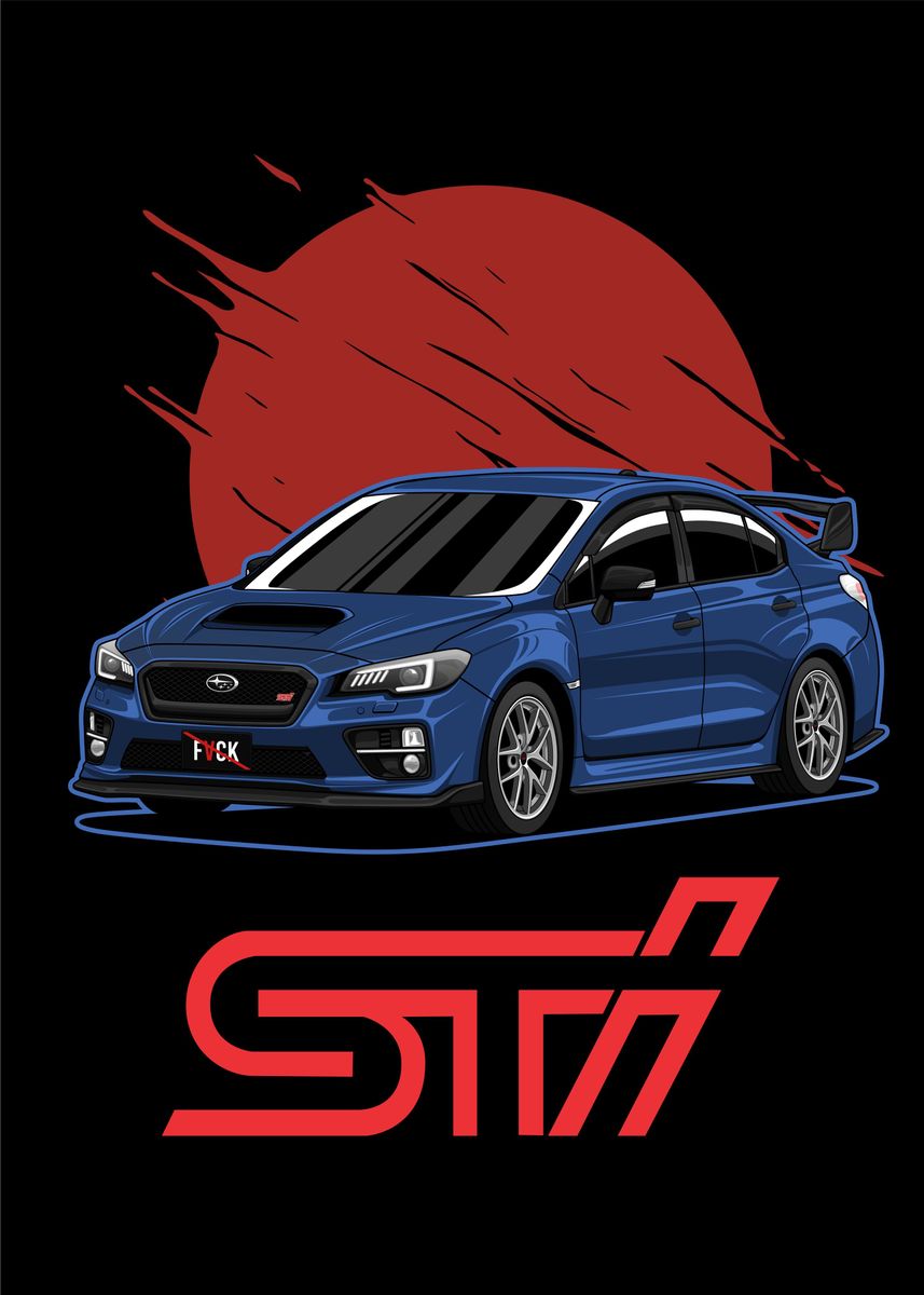 'Subaru Impreza WRX STI 20' Poster, picture, metal print, paint by Heru ...