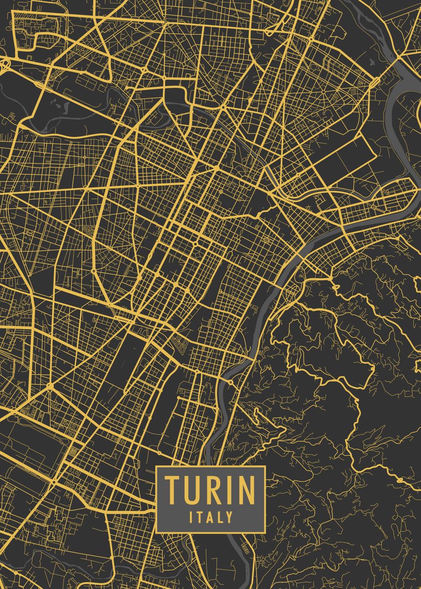 'turin' Poster, picture, metal print, paint by Miracle Studio | Displate