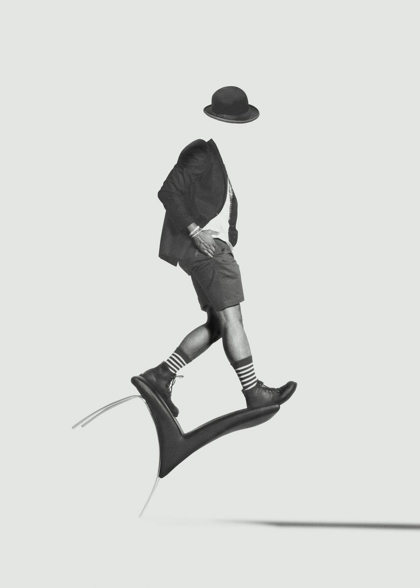 'balanced man' Poster, picture, metal print, paint by Renato Muniz ...