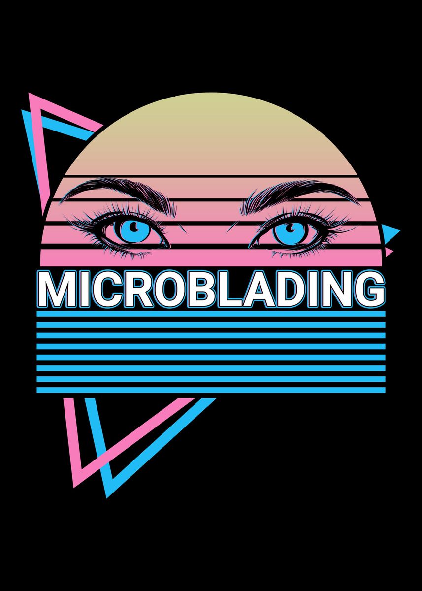 'Microblading Retro' Poster, picture, metal print, paint by ...
