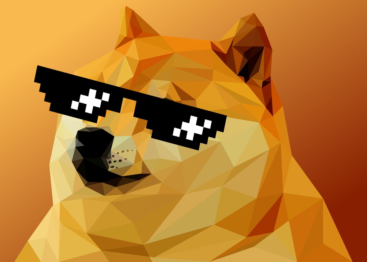 'deal with it doge ' Poster by Lowpoly Posters | Displate