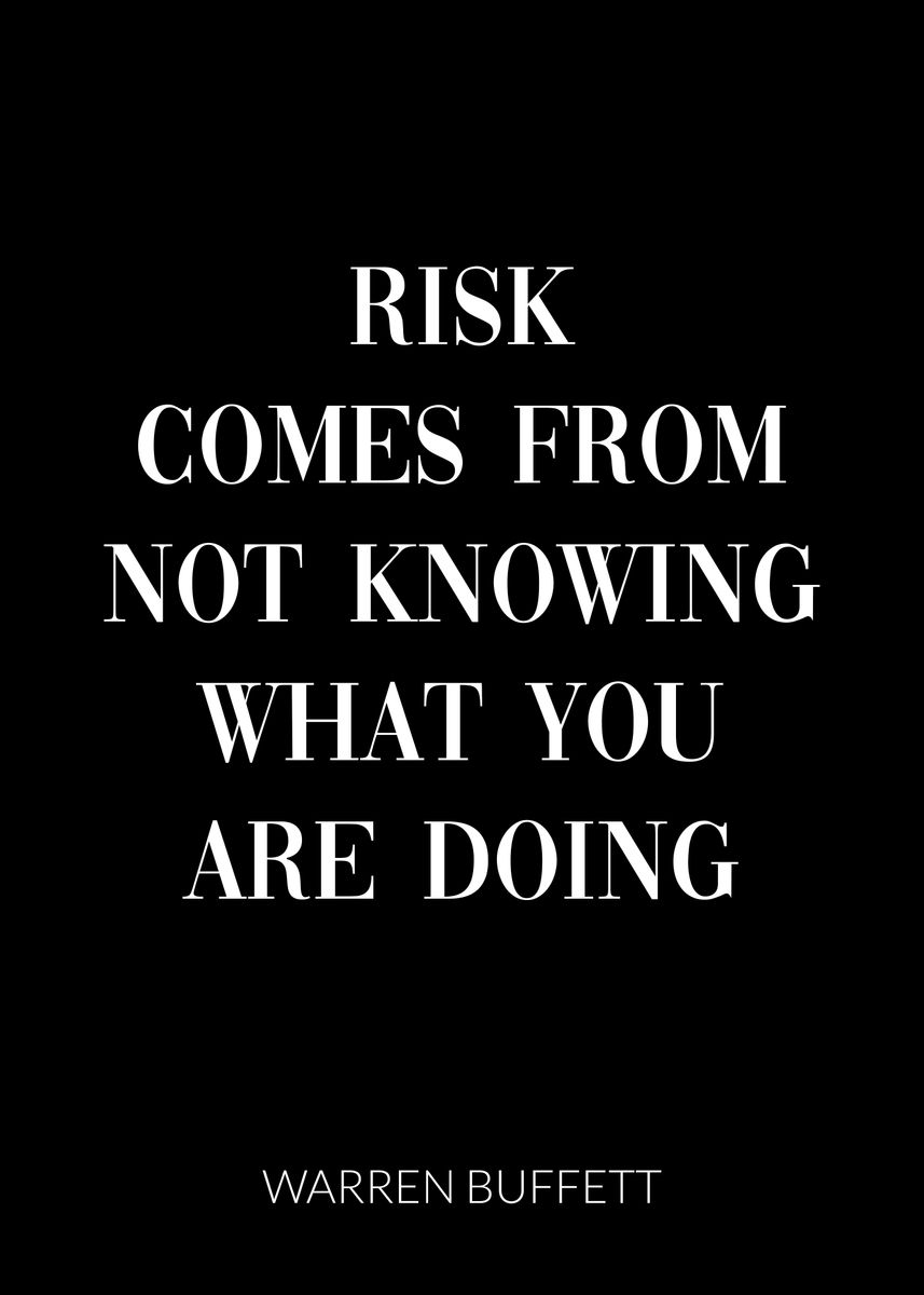 'Warren Buffett Risk Quote' Poster, picture, metal print, paint by ...