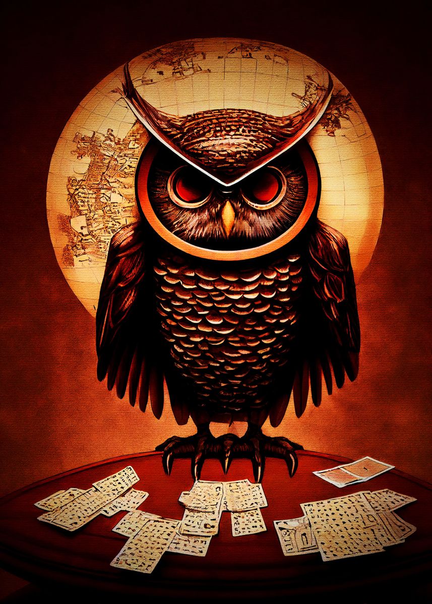 'Lucky owl painting' Poster, picture, metal print, paint by Muh Asdar ...