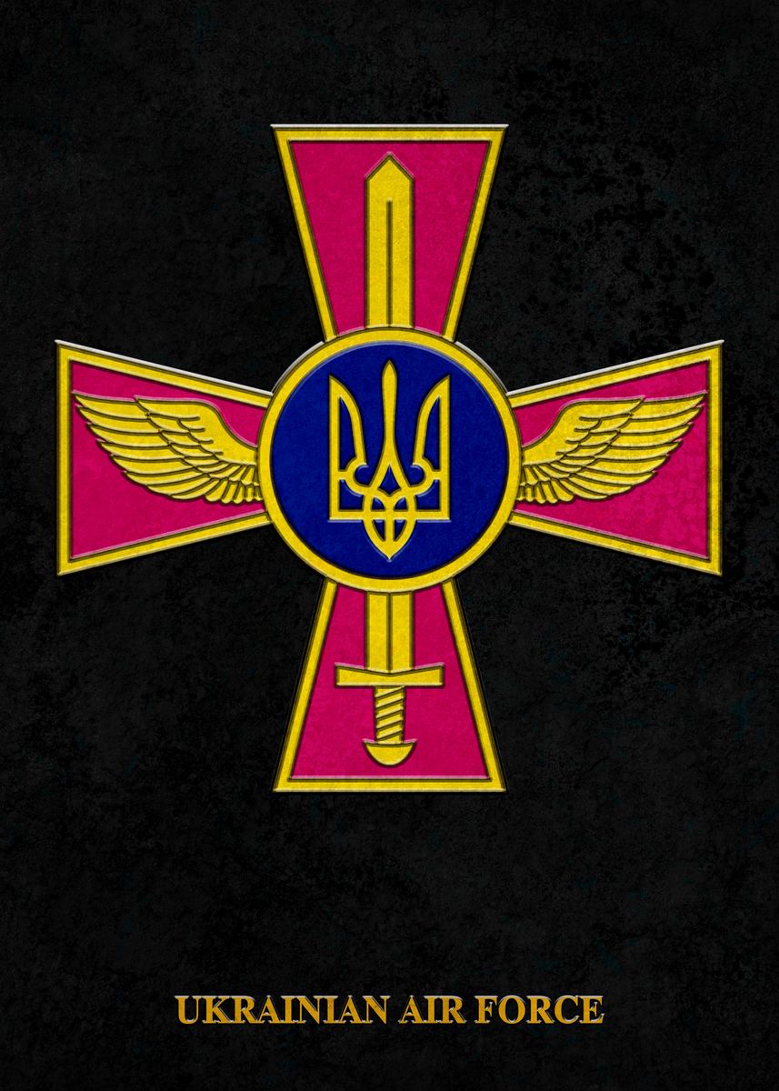 'Ukrainian Air Force Crest' Poster, picture, metal print, paint by ...