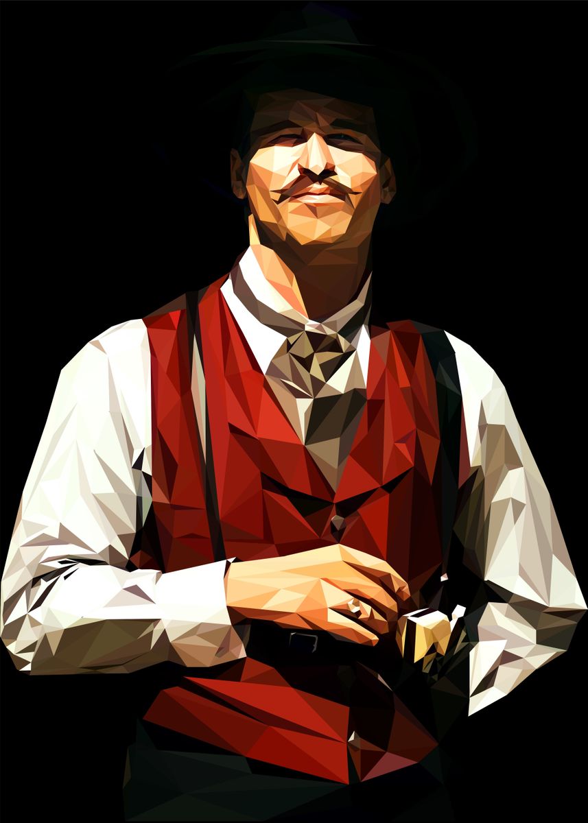 'doc holliday' Poster, picture, metal print, paint by Lowpoly Posters ...