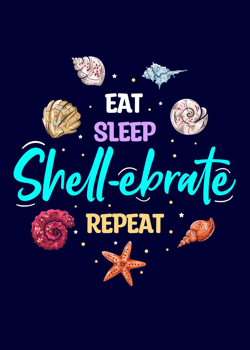 'Shell Hunter Beachcombing' Poster, picture, metal print, paint by ...