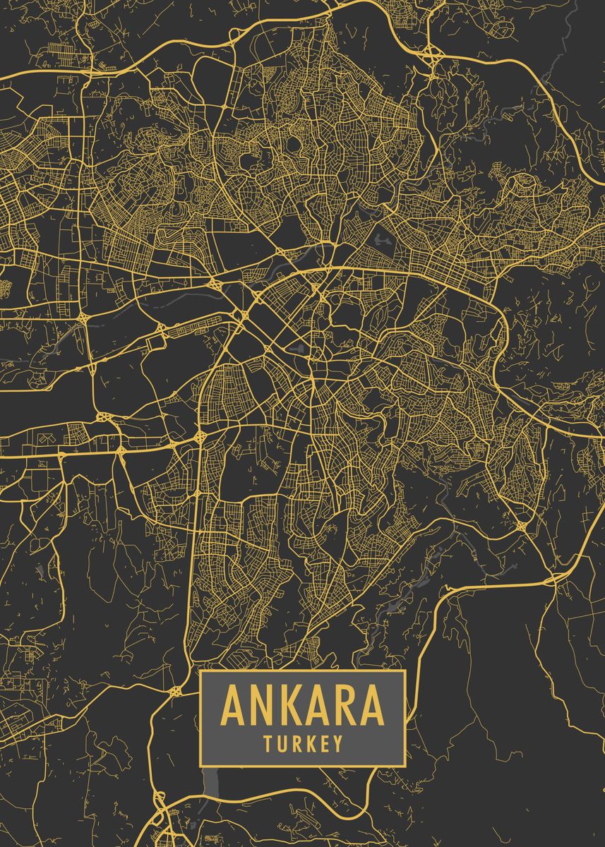 'Ankara' Poster, picture, metal print, paint by Miracle Studio | Displate