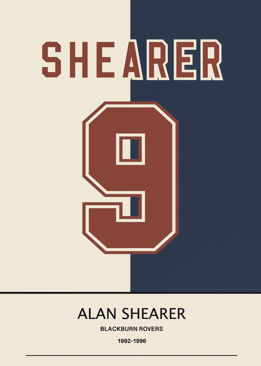 'Alan Shearer' Poster, picture, metal print, paint by RobertHall Studio ...