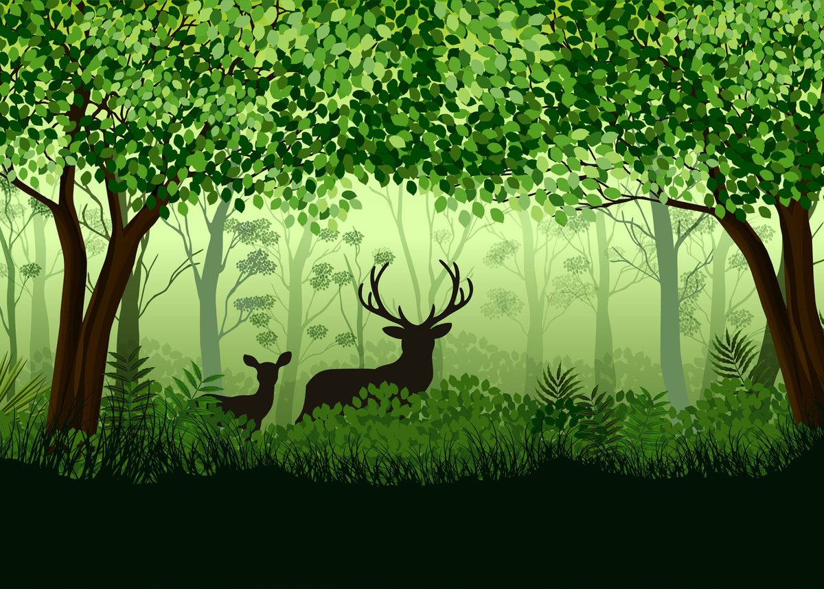 'Forest Landscape' Poster by Nae | Displate