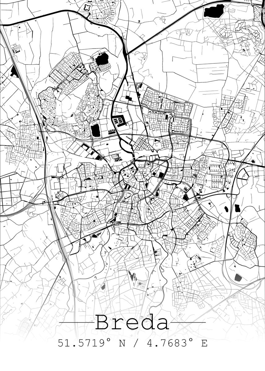 'Breda' Poster, picture, metal print, paint by Chiel Bastiaansen | Displate